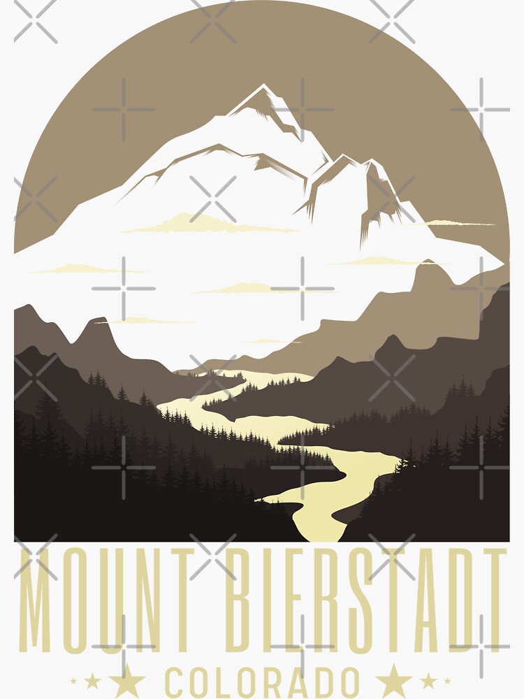 "MOUNT BIERSTADT" Sticker for Sale by Featherrunes | Redbubble
