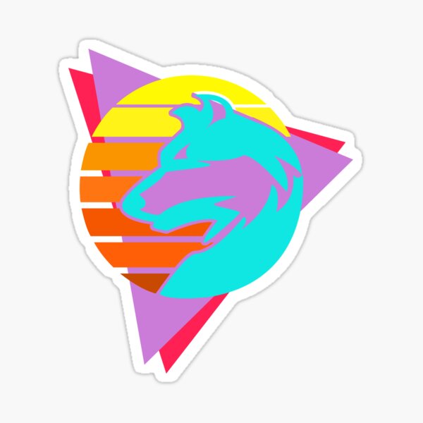 "Retro Nexus Wolf Logo" Sticker for Sale by NexusWolf | Redbubble