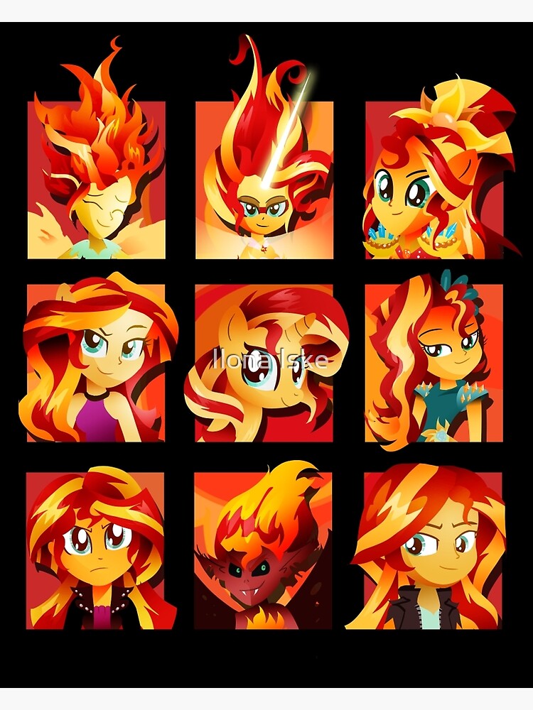 "Forms of Sunset Shimmer" Poster for Sale by TornadoTwist | Redbubble