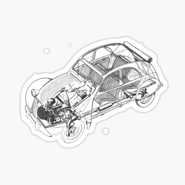 Sticker: 2cv | Redbubble