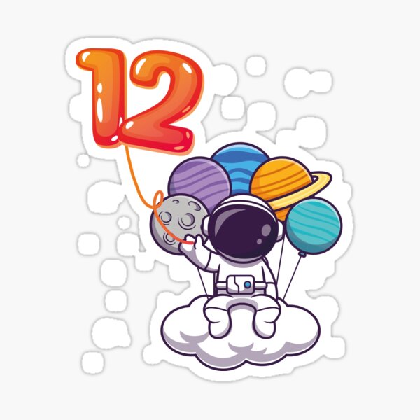 "Kids Turning 12 Year Old Birthday Boy Astronaut 12th Bday Girl ...