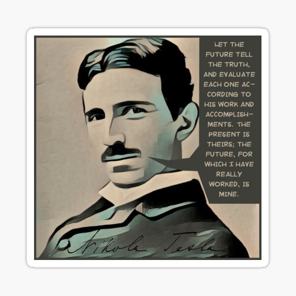 "Nikola Tesla " Sticker for Sale by beabuks | Redbubble