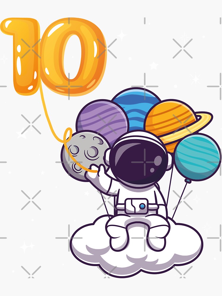 "Kids Turning 10 Year Old Birthday Boy Astronaut 10th Bday Girl ...