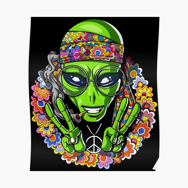 Póster «Alien fumando marihuana» de underheaven | Redbubble