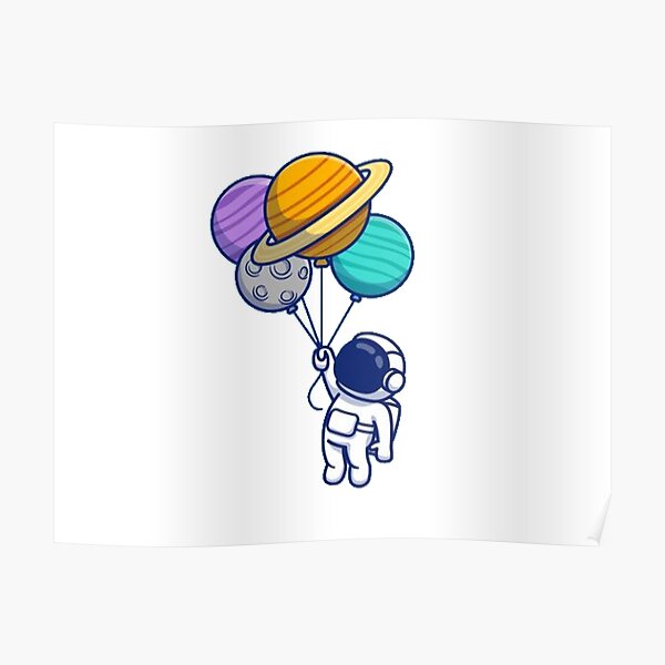 "Cute astronaut" Poster by DreDigger | Redbubble