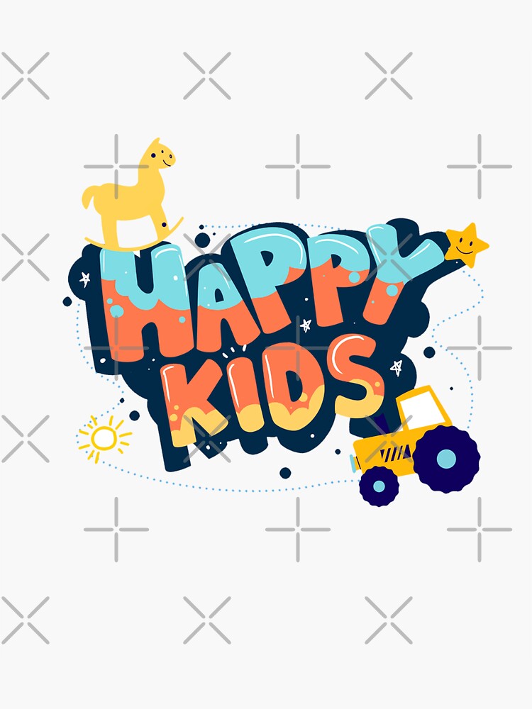 "Happy kids" Sticker for Sale by VIIXI | Redbubble