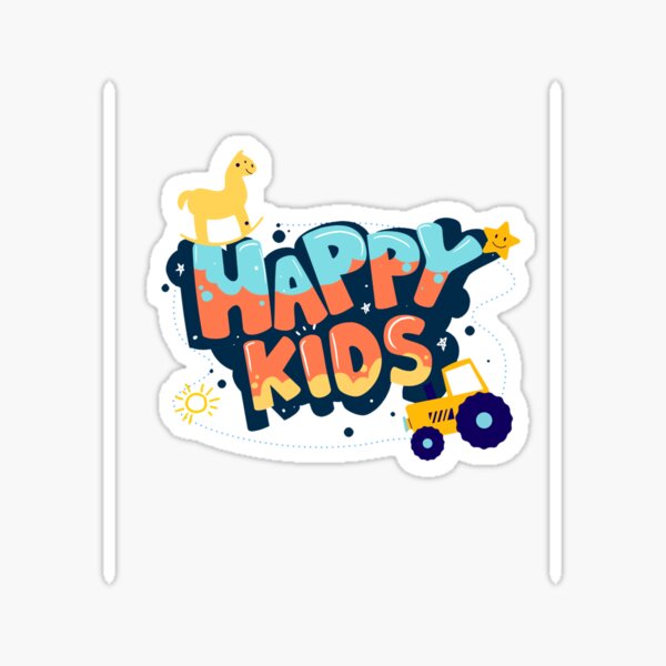 "Happy kids" Sticker for Sale by VIIXI | Redbubble