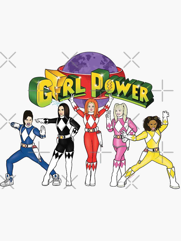 "GIRL RANGERS FULL" Sticker for Sale by AndrewAhernArt | Redbubble
