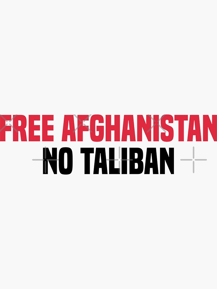 "Free Afghanistan, No Taliban" Sticker for Sale by creative10shop ...