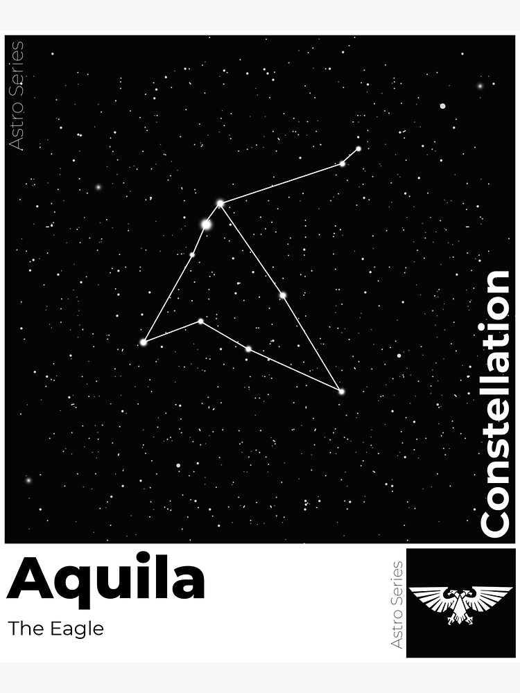 "Aquila Stars Constellation - Astro Series" Sticker for Sale by BEELIVE ...
