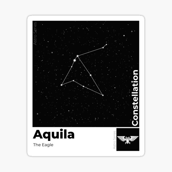 "Aquila Stars Constellation - Astro Series" Sticker for Sale by BEELIVE ...