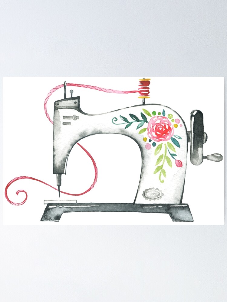 "sweing machine" Poster by Foxycreations42 | Redbubble