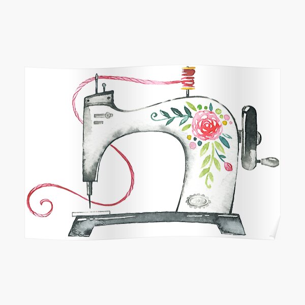 "sweing machine" Poster by Foxycreations42 | Redbubble
