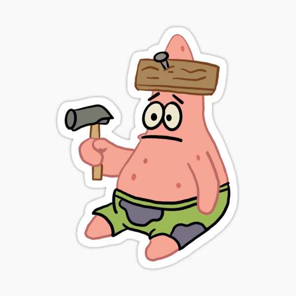 "Patrick Stark With A Hammer" Sticker for Sale by MarinasDesign | Redbubble