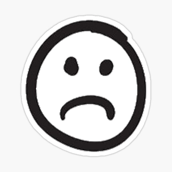 "Sad Face" Sticker for Sale by Omarenshope | Redbubble