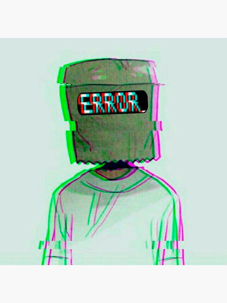 "Error Guy" Sticker for Sale by Mifesto | Redbubble