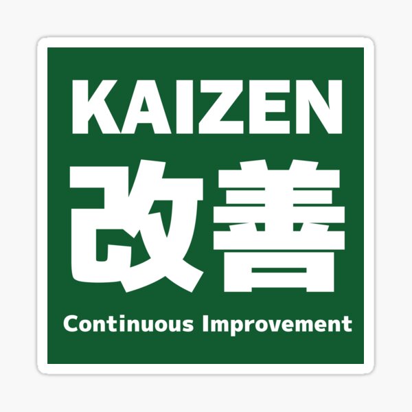 "Kaizen Green Square" Sticker for Sale by junkoohara | Redbubble