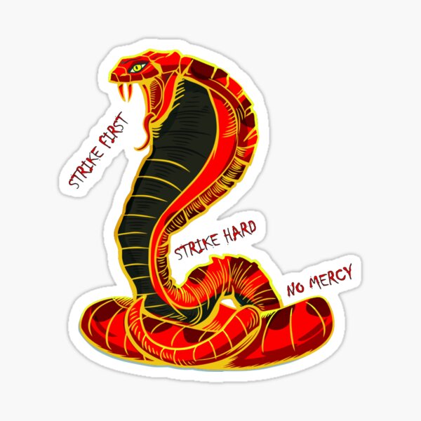 "Cobra Strike First" Sticker for Sale by Byntar | Redbubble
