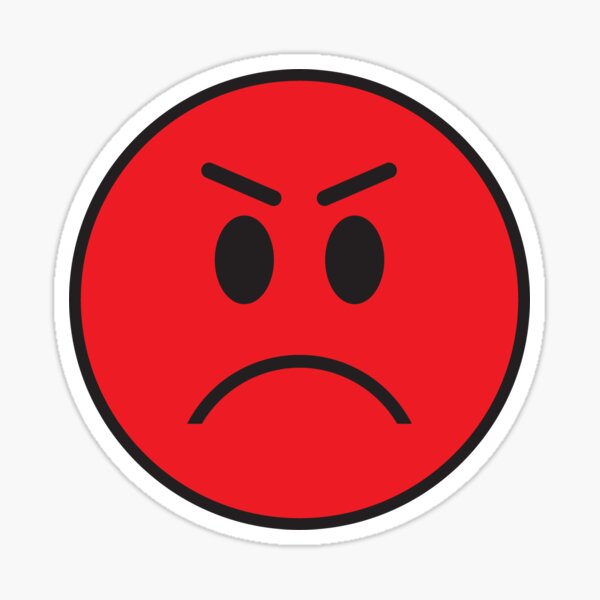 "Angry Face Emoji" Sticker for Sale by abdelhak9002 | Redbubble