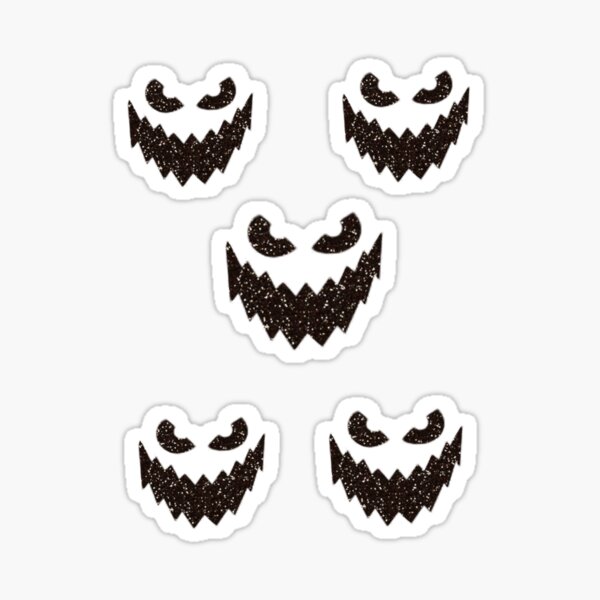"Scary glitter Halloween face- Halloween scary face" Sticker for Sale ...