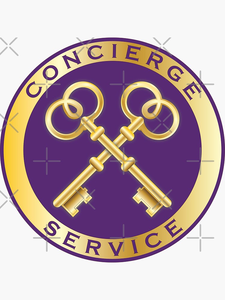 "Concierge Symbol" Sticker for Sale by Yorkiedesign | Redbubble