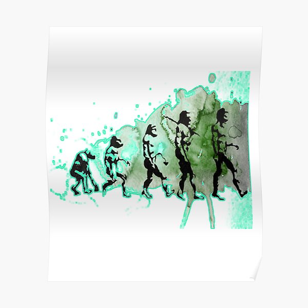 "Evolution of man" Poster for Sale by MiyasDZ9 | Redbubble