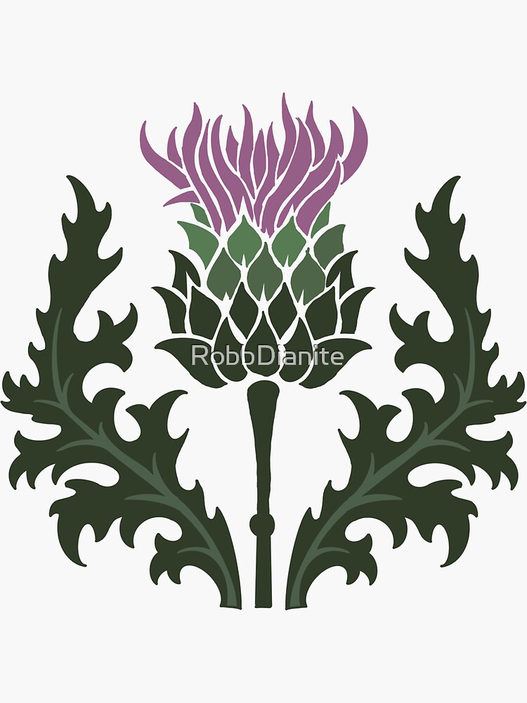 "Scottish Thistle" Sticker for Sale by RobbDianite | Redbubble