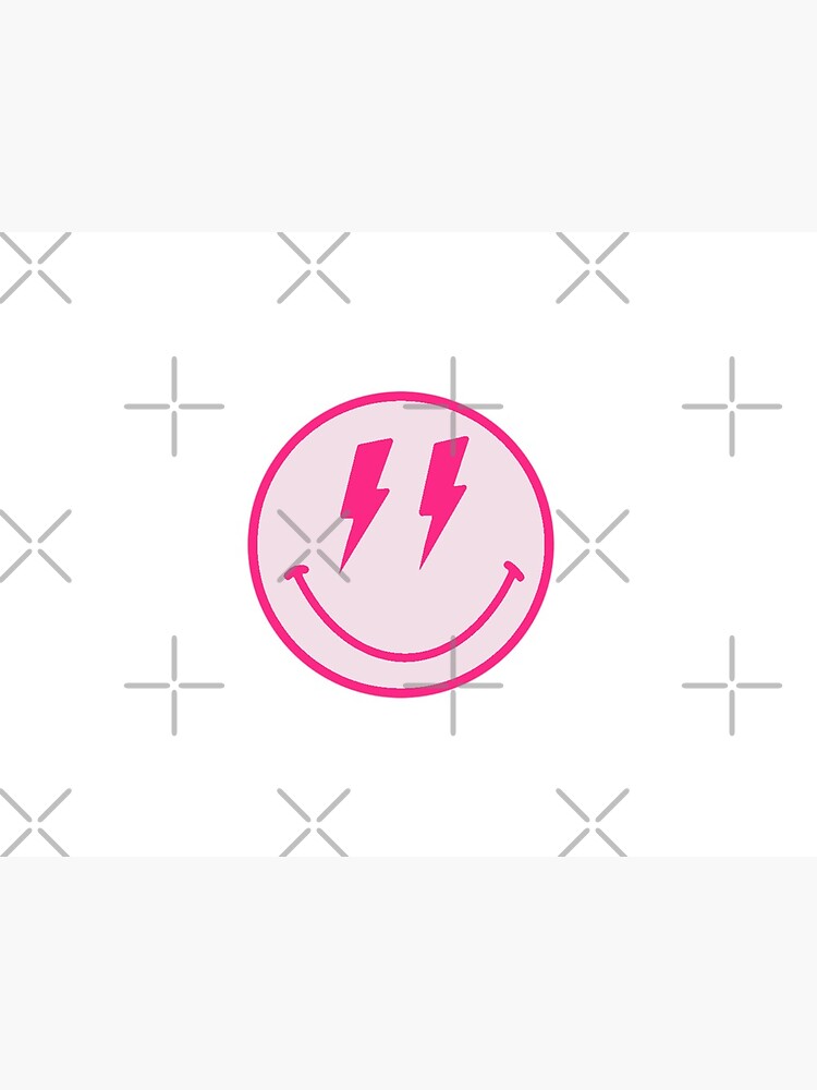"Preppy Pink Smiley Face" Art Print for Sale by shullstickers | Redbubble