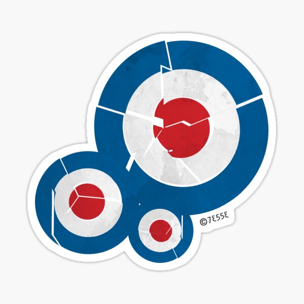 "Cracked Mod Circles" Sticker by 73553 | Redbubble