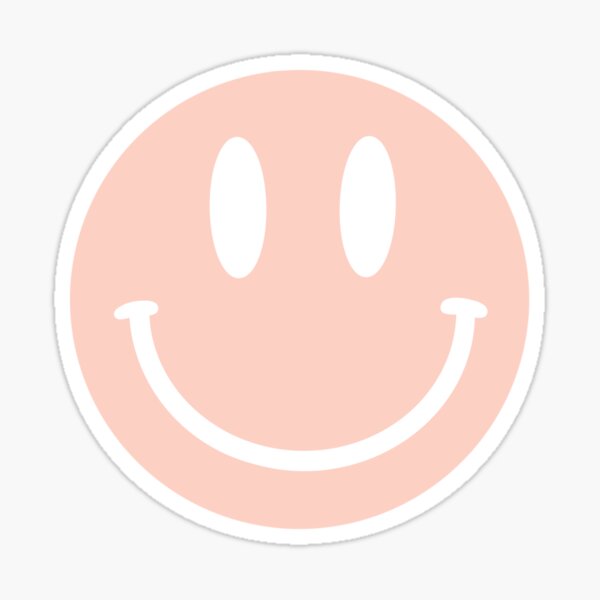 "Pink Pastel Smiley Face" Sticker for Sale by shullstickers | Redbubble