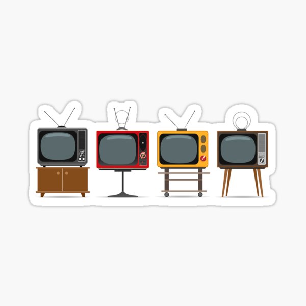 "Multi-Colored Collection Of Lamp Tvs" Sticker for Sale by Phantasmal-2 ...