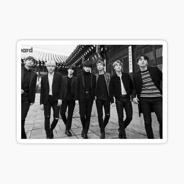 "bts members" Sticker for Sale by myblackrose | Redbubble