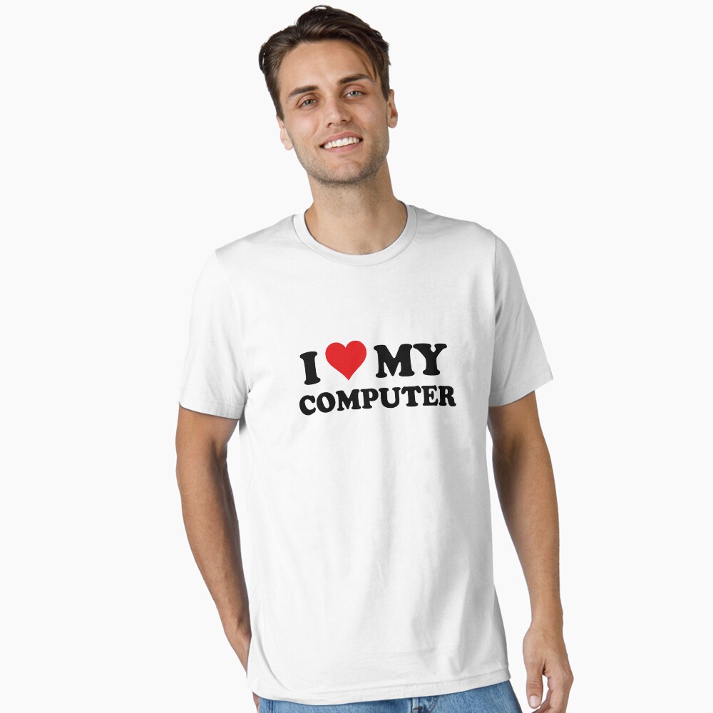 "I Love My Computer" Sticker for Sale by DesignFactoryD | Redbubble