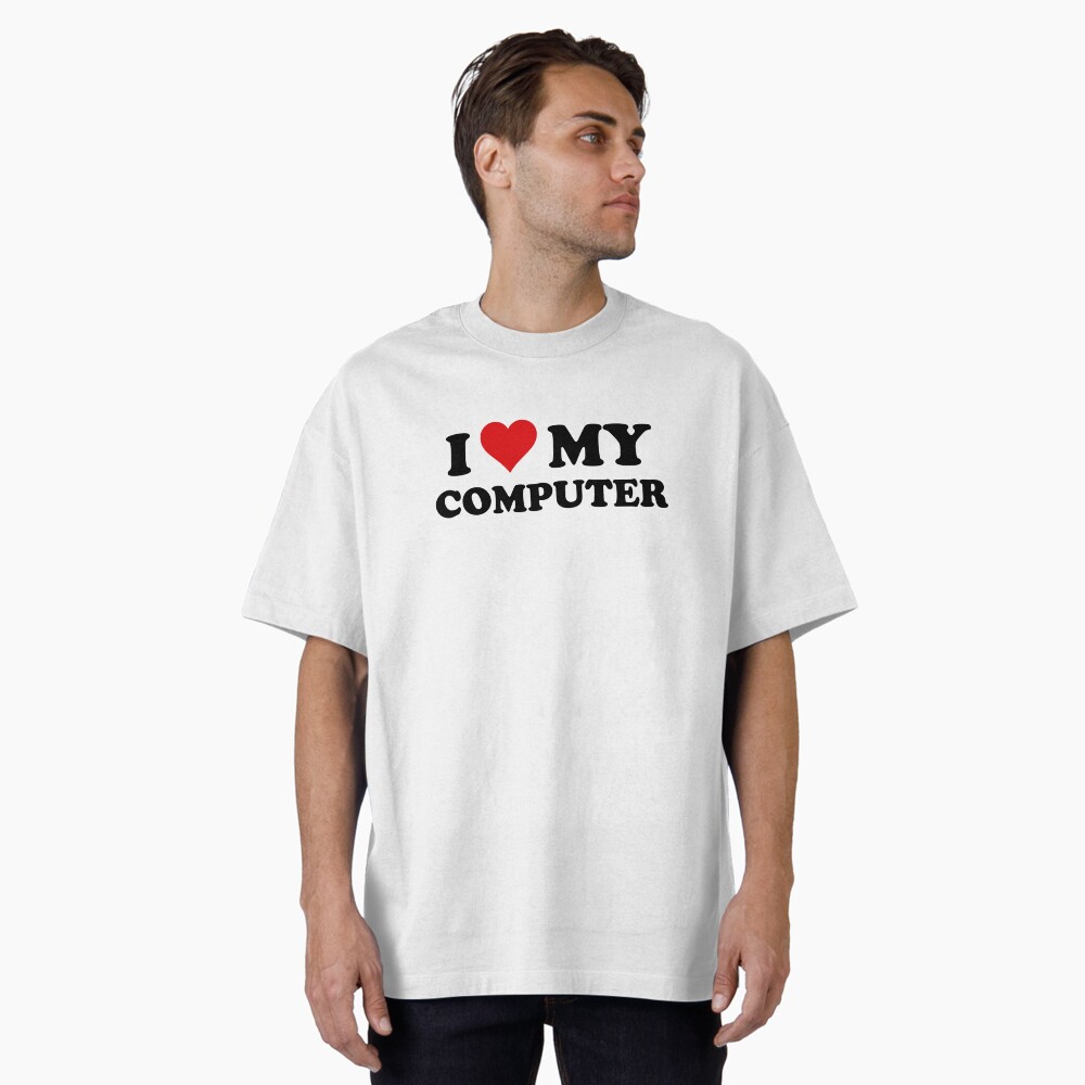 "I Love My Computer" Sticker for Sale by DesignFactoryD | Redbubble