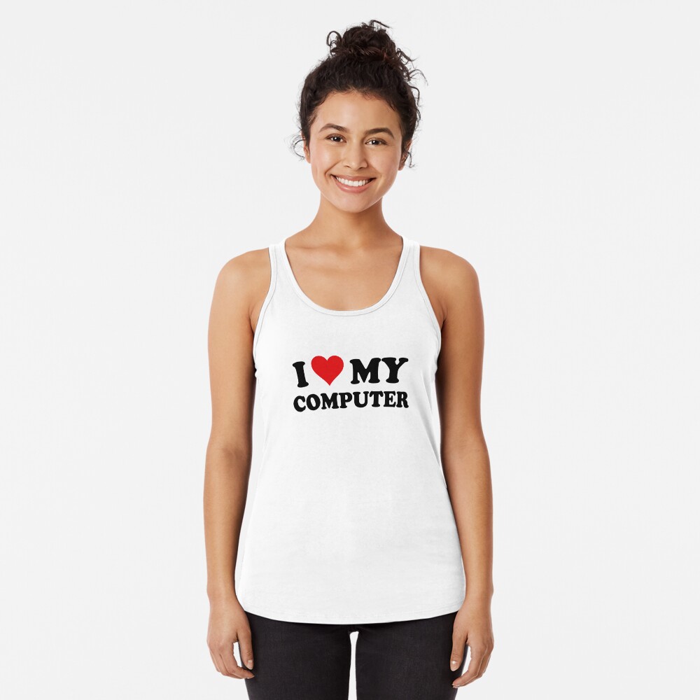 "I Love My Computer" Sticker for Sale by DesignFactoryD | Redbubble
