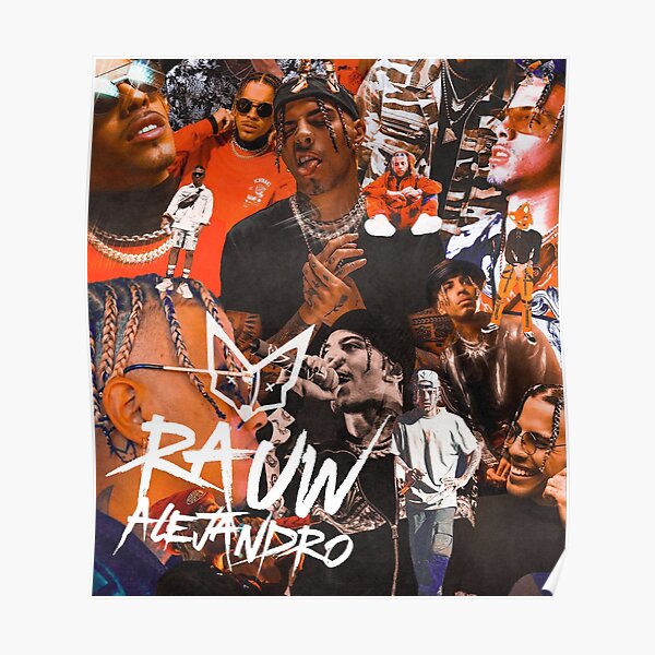 Póster «(Mejor vendido) Rauw Alejandro Artist Photo Collage Vintage 90s ...