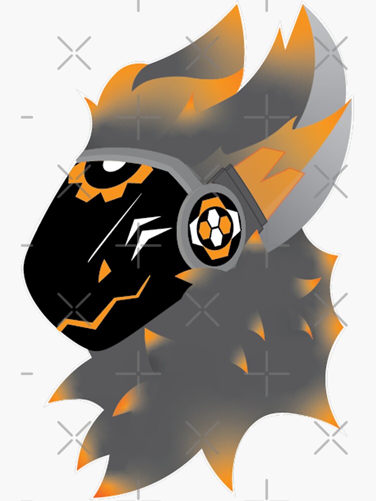 "Gray and Orange Protogen" Sticker for Sale by Hart07 | Redbubble