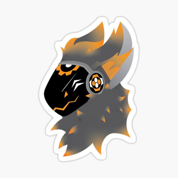 "Gray and Orange Protogen" Sticker for Sale by Hart07 | Redbubble