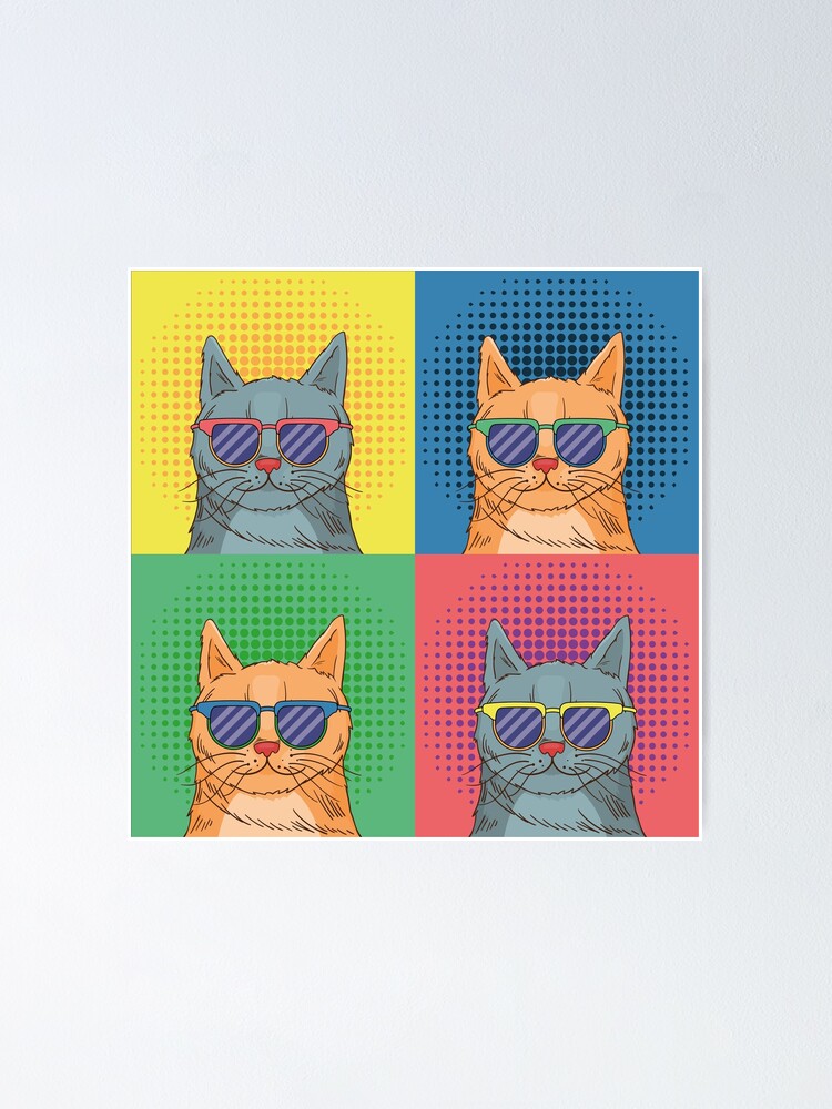 "pop cat " Poster for Sale by Chicledechoclo | Redbubble