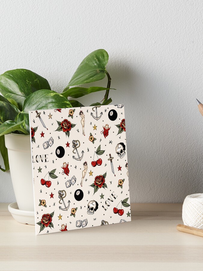 "Tattoo Flash Pattern" Art Board Print for Sale by Jordyn St. John ...