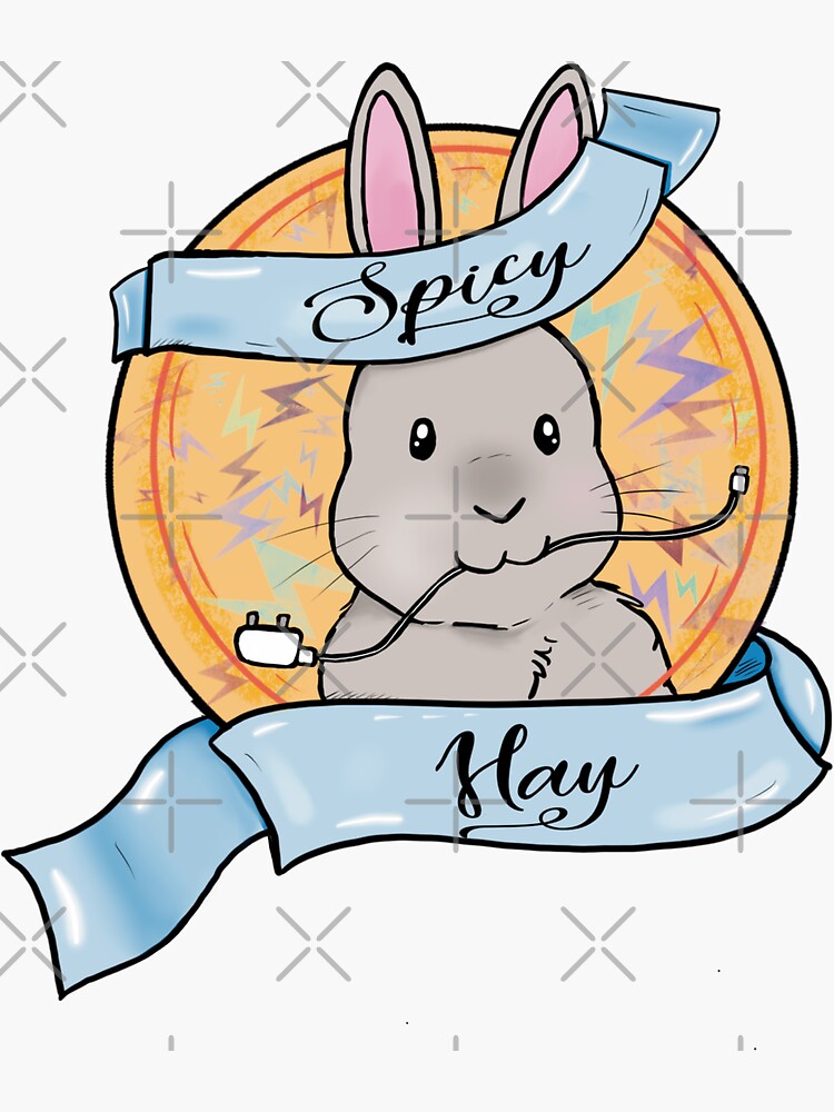 "Spicy hay rabbit logo " Sticker for Sale by WillowGrove | Redbubble