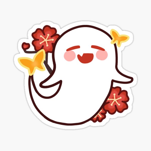 "Boo Tao (Hu Tao's ghost) 2" Sticker for Sale by Emmy-H | Redbubble