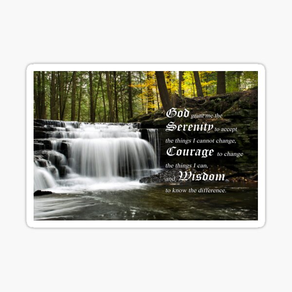"The Serenity Prayer" Sticker for Sale by rollosphotos | Redbubble