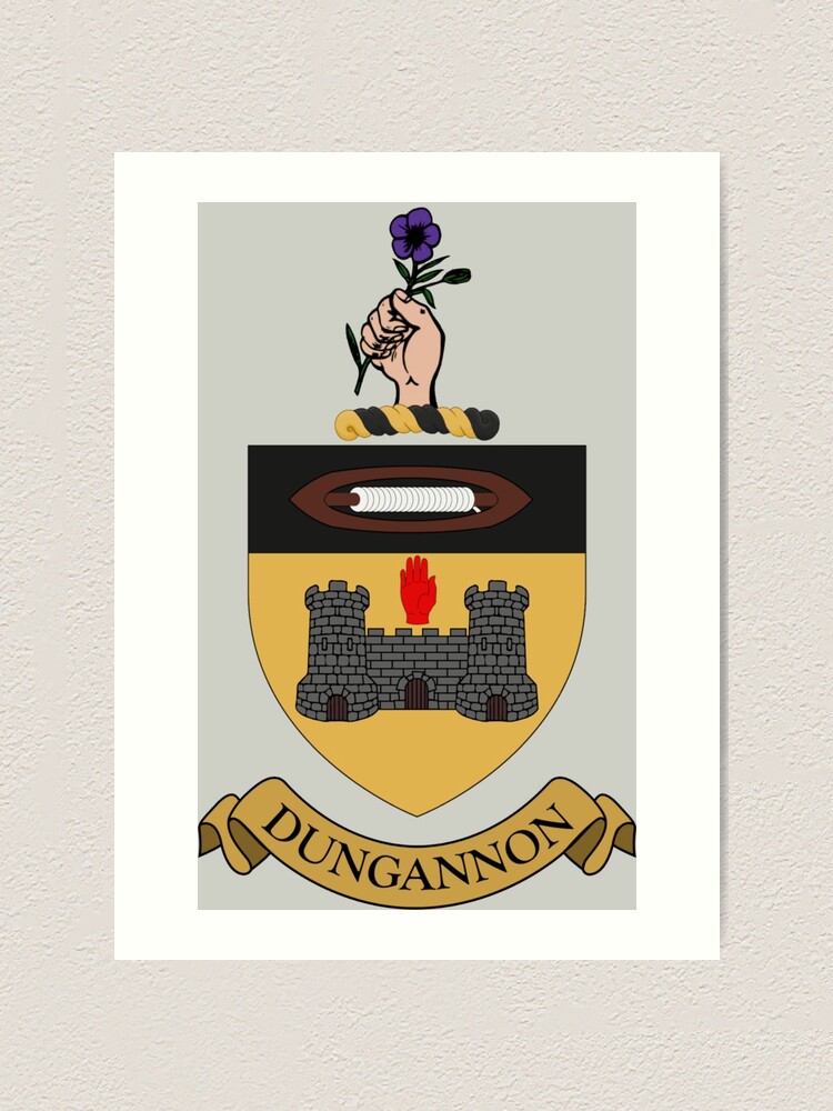 "Coat of Arms of Dungannon, County Tyrone" Art Print for Sale by Shav ...