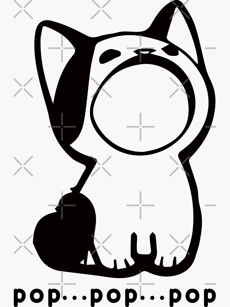 "pop cat t-shirt" Sticker for Sale by AI-Fashion | Redbubble