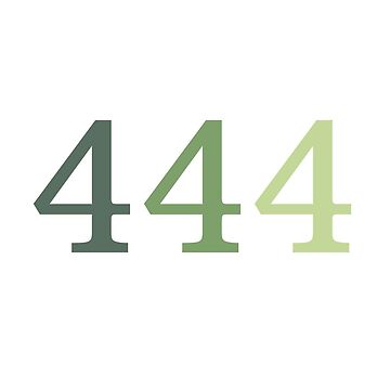 "Angel Number 444 (Tri Color - Green)" Sticker for Sale by Poojashahhh ...