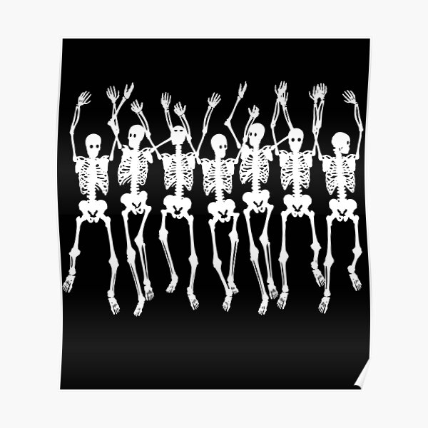 "SKELETON CROWD" Poster for Sale by angelescar | Redbubble