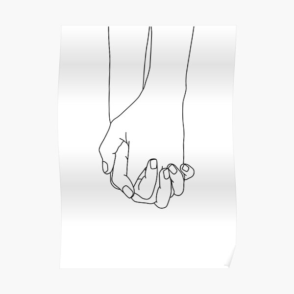 "Holding hands forever" Poster for Sale by HeyMayStudio | Redbubble