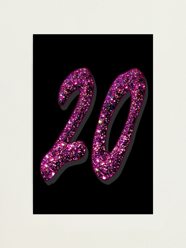 Lámina fotográfica «Número veinte 20 números de cumpleaños o ...