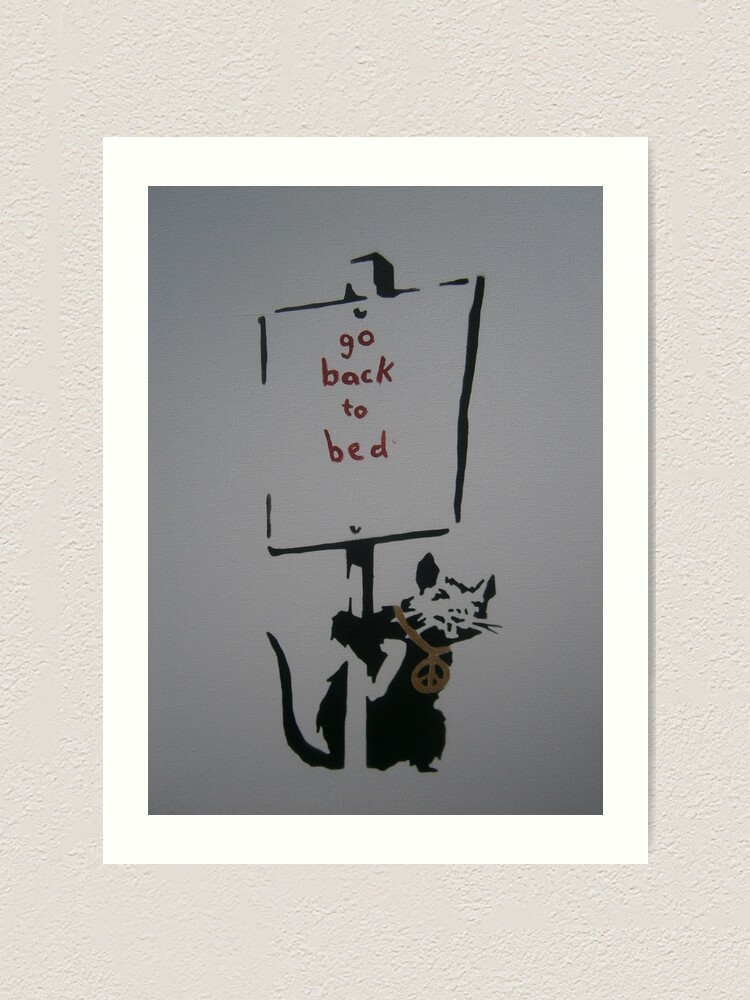 "Banksy, Rat, Peace" Art Print for Sale by CrossanArt | Redbubble